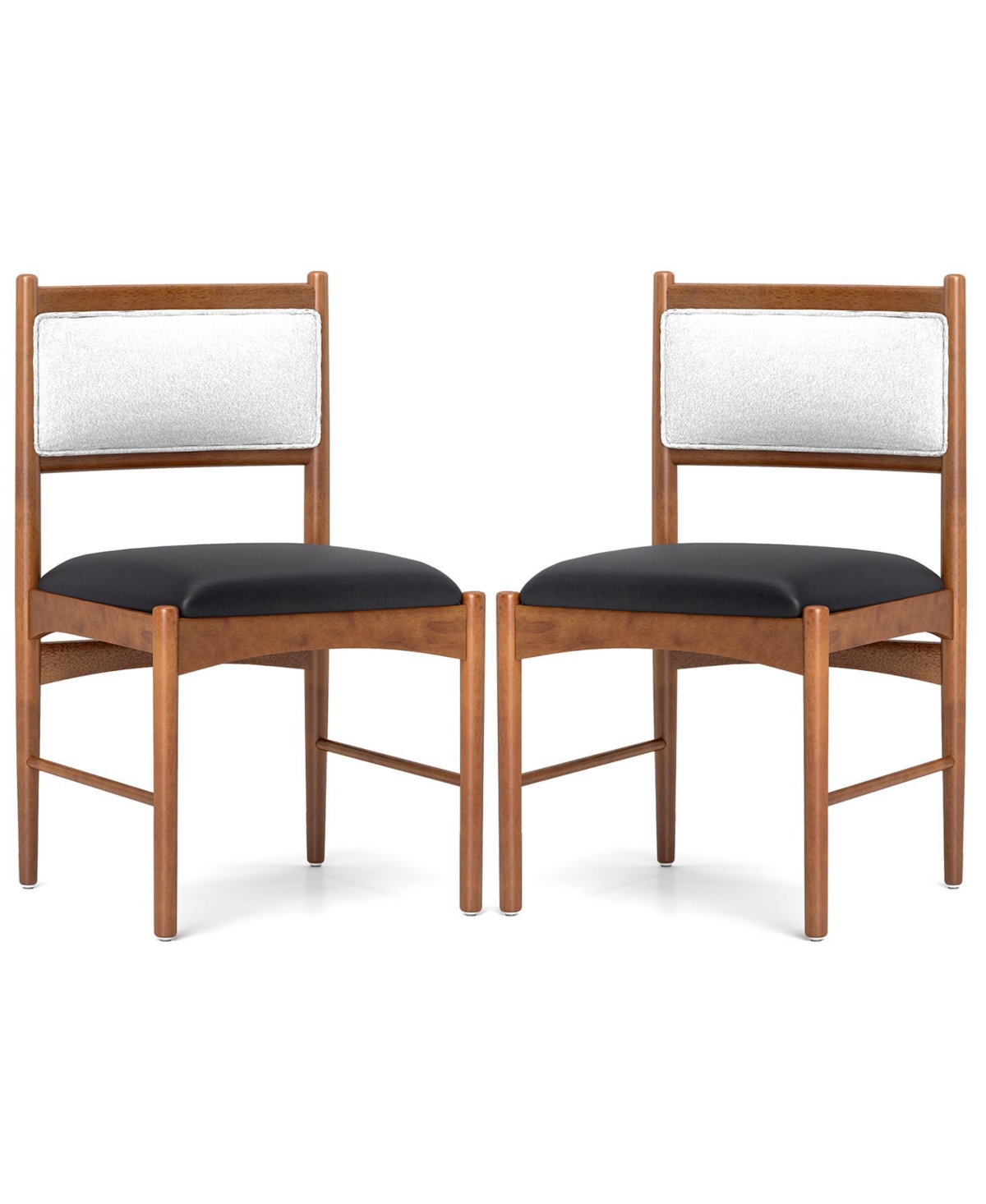 Click here for Wooden Dining Chair Set of 2 with Rubber Wood Fram... prices