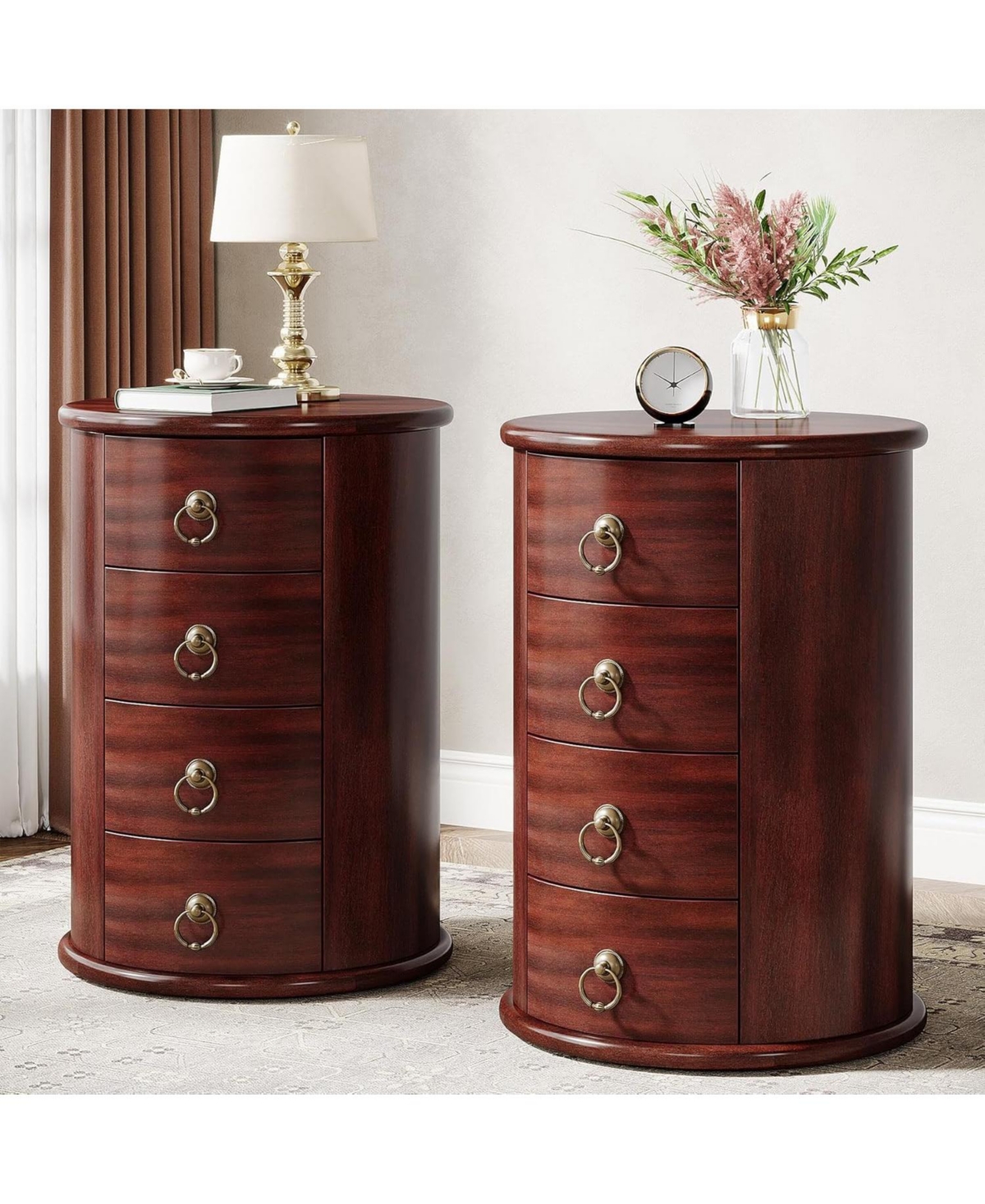 Click here for Tribesigns Round Solid Wood End Table Set of 2  No... prices