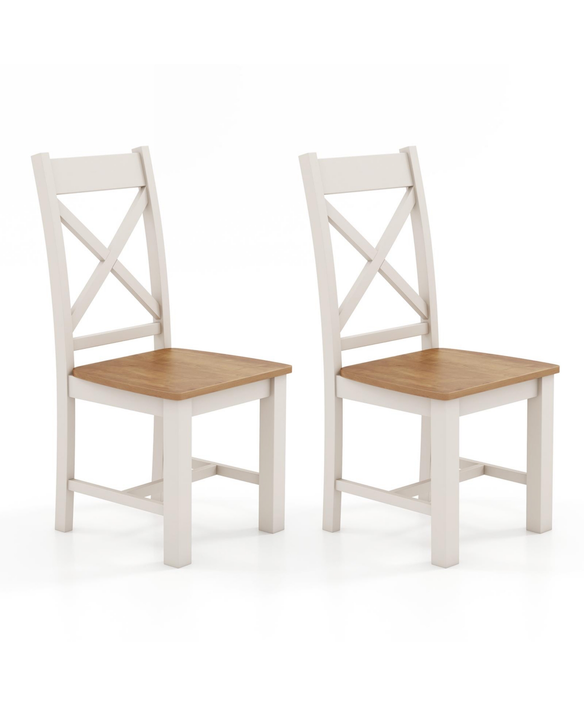 Click here for Wooden Dining Chairs Set of 2 with High Back and R... prices