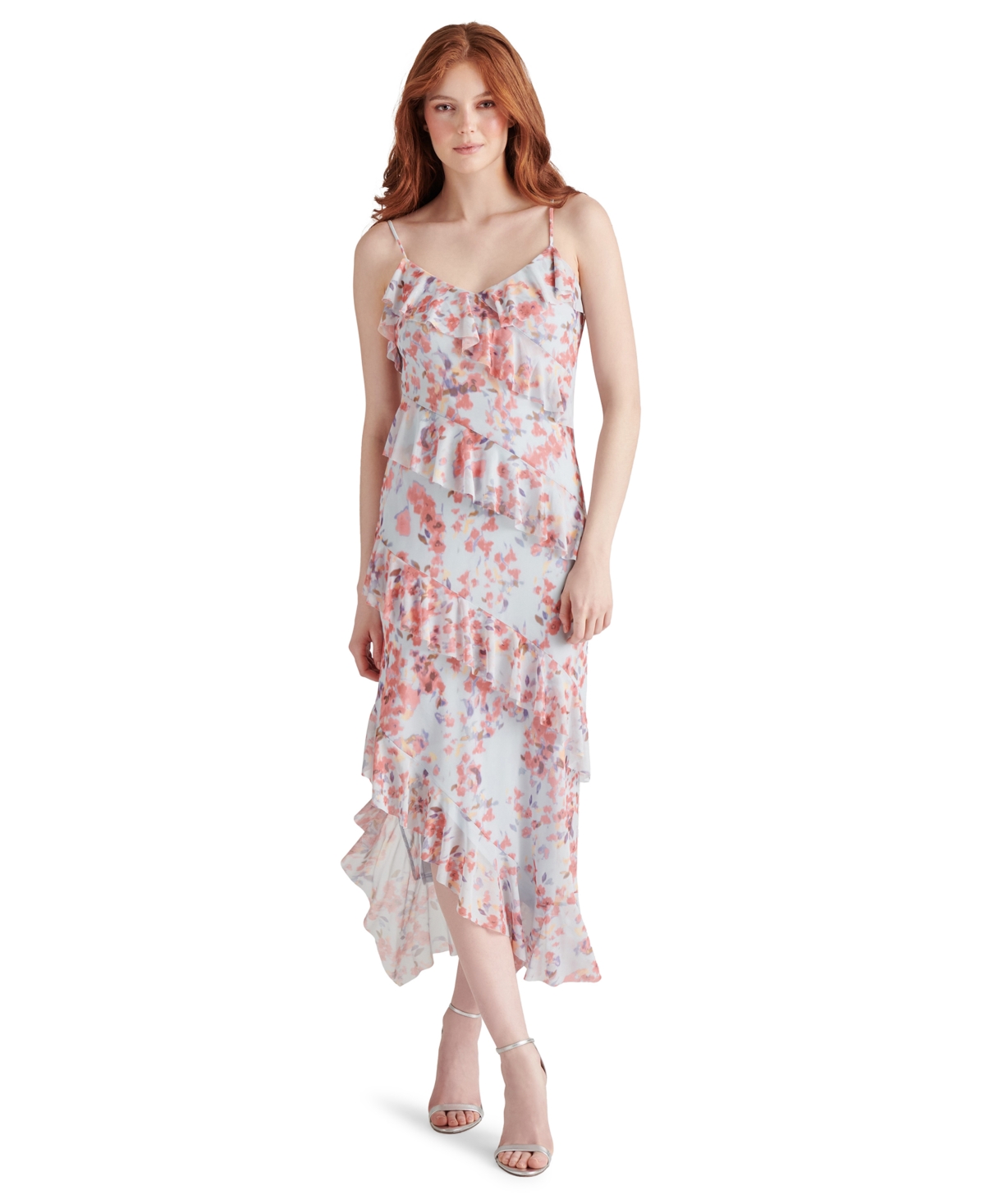 Click here for Steve Madden Womens Aida Asymmetric-Ruffled Dress... prices