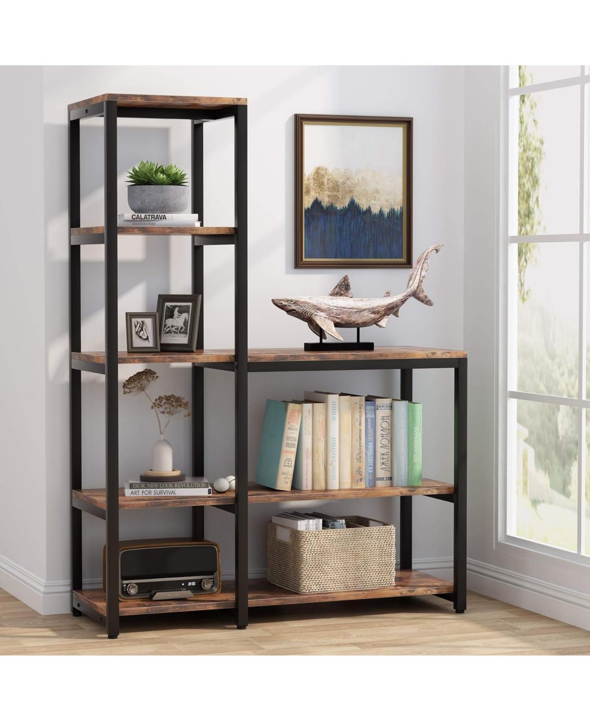 Click here for Tribesigns 5-Tier Bookshelf  Ladder Corner Bookshe... prices