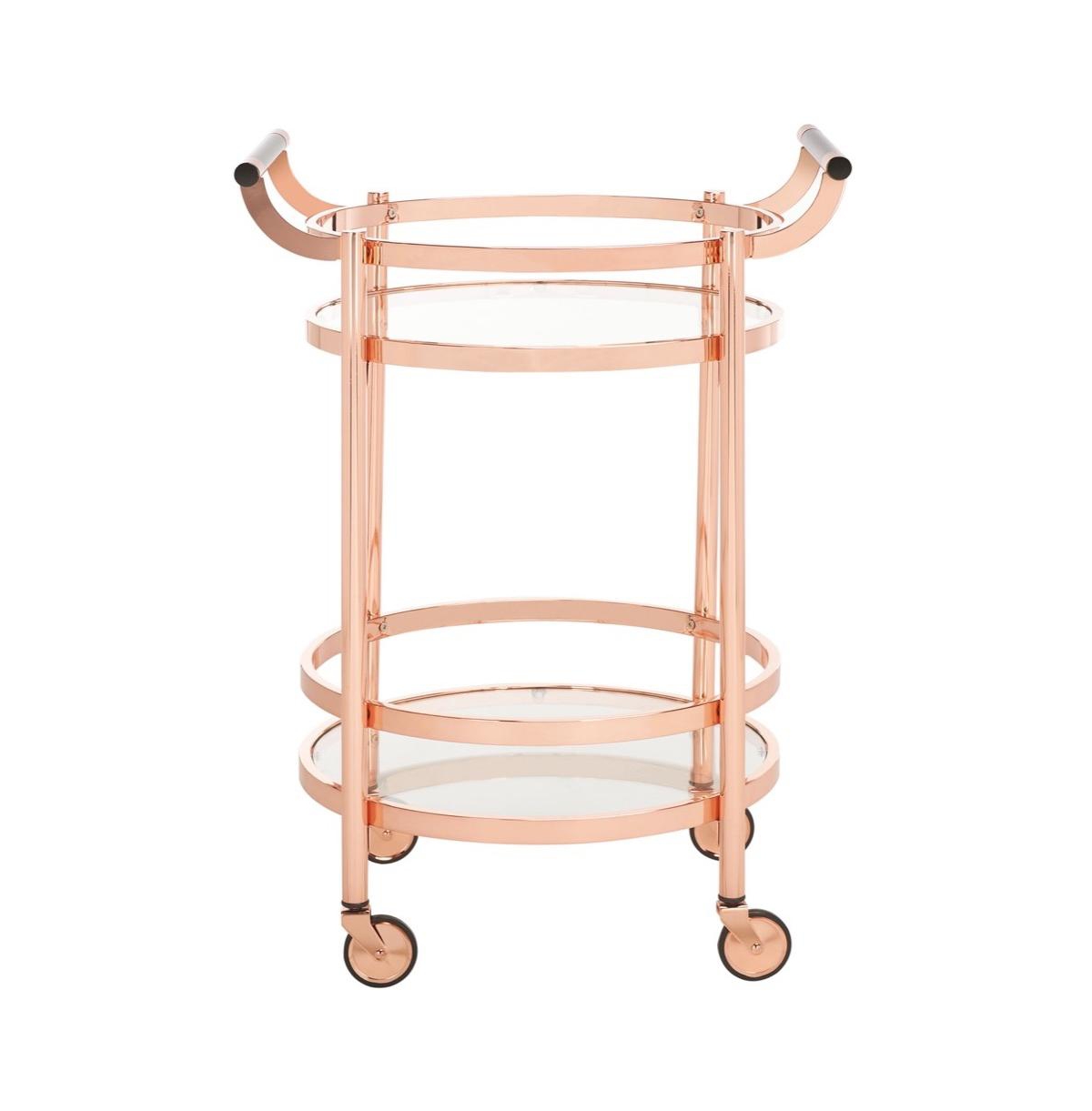 Click here for Sienna 2 Tier Round Bar Cart - Rose gold/black prices