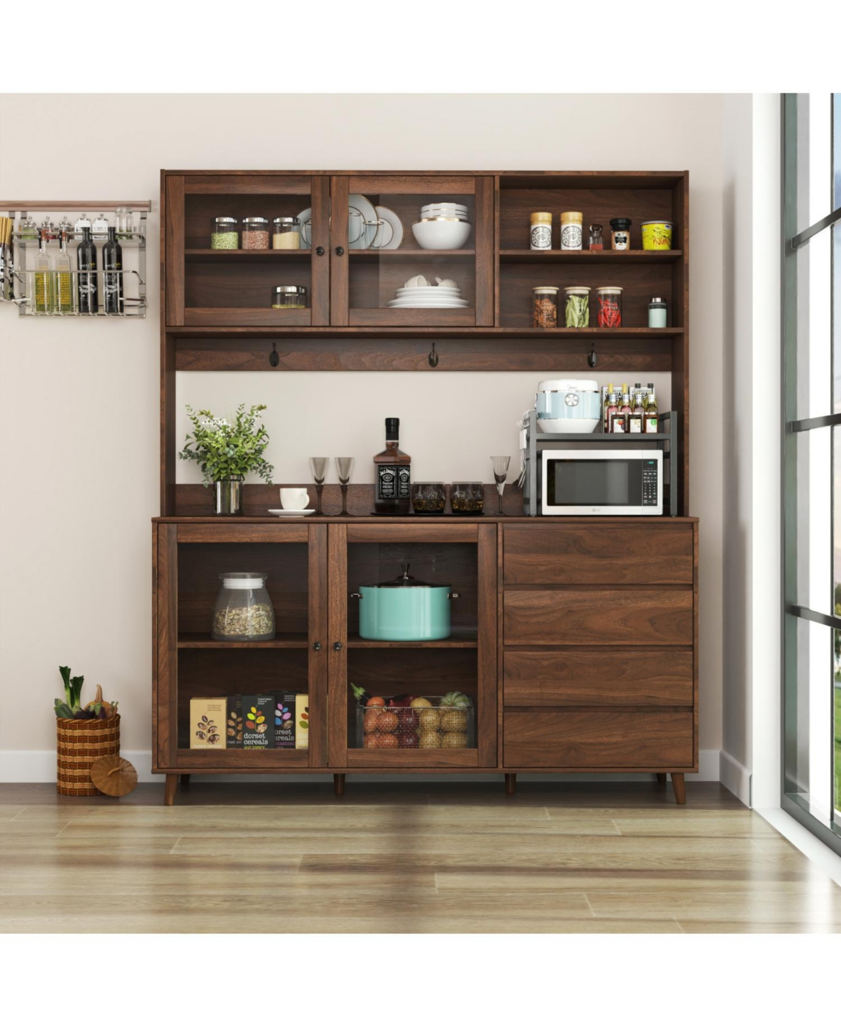 Click here for Streamdale 63" Kitchen Hutch Cabinet with Sto... prices