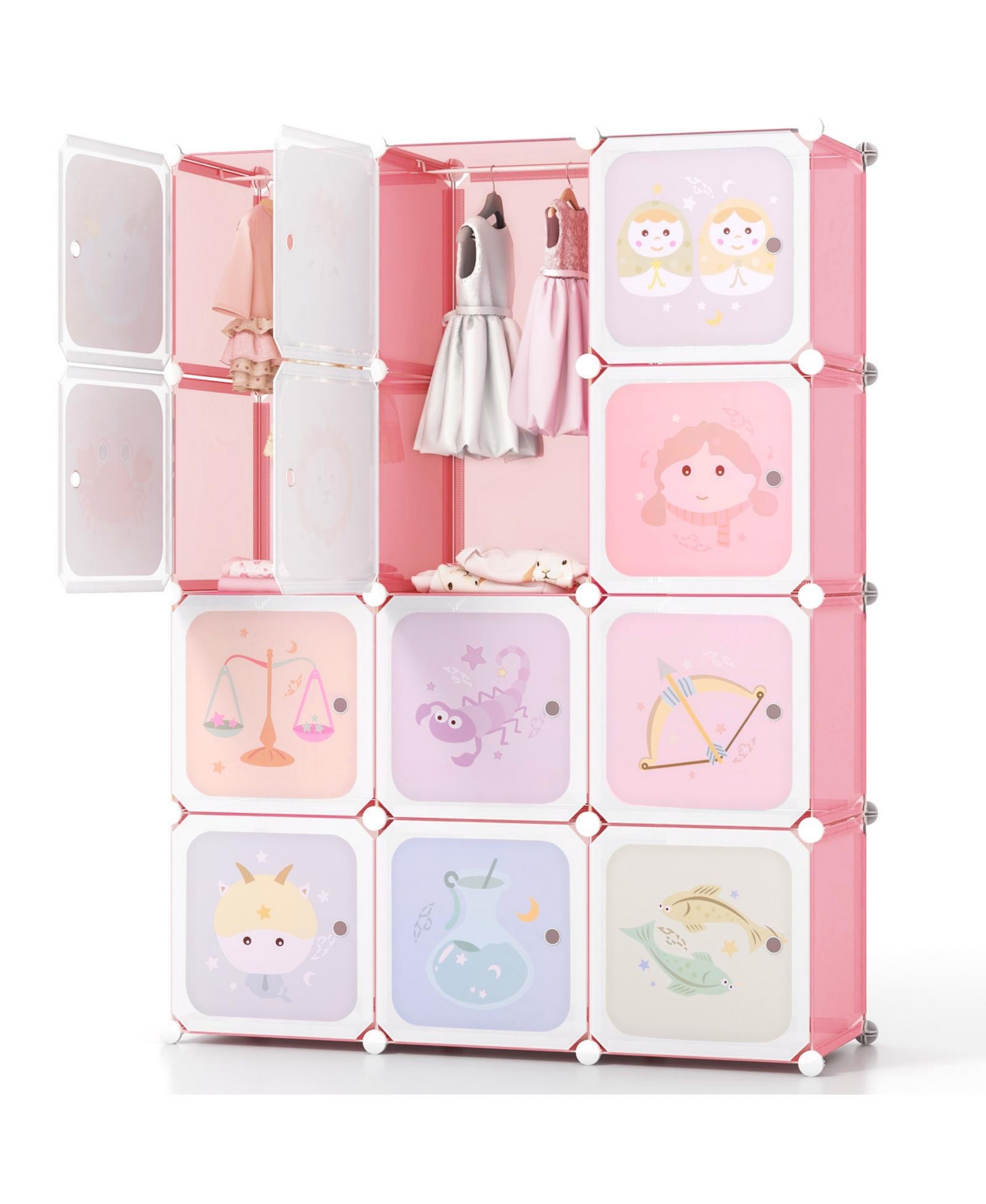 Click here for 12 Cube Wardrobe Closet with Hanging Section and D... prices