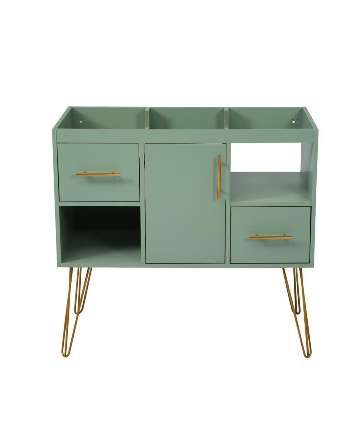 Click here for Freestanding 36 Bathroom Vanity  Green  2 Drawers... prices