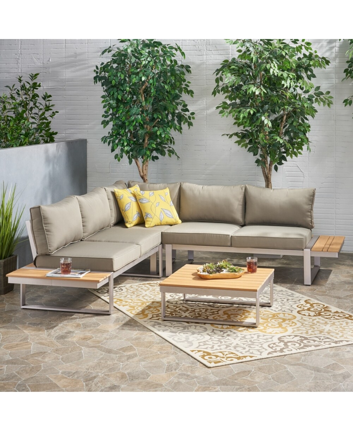 Click here for Streamdale Rust-Resistant Sectional Sofa with Faux... prices