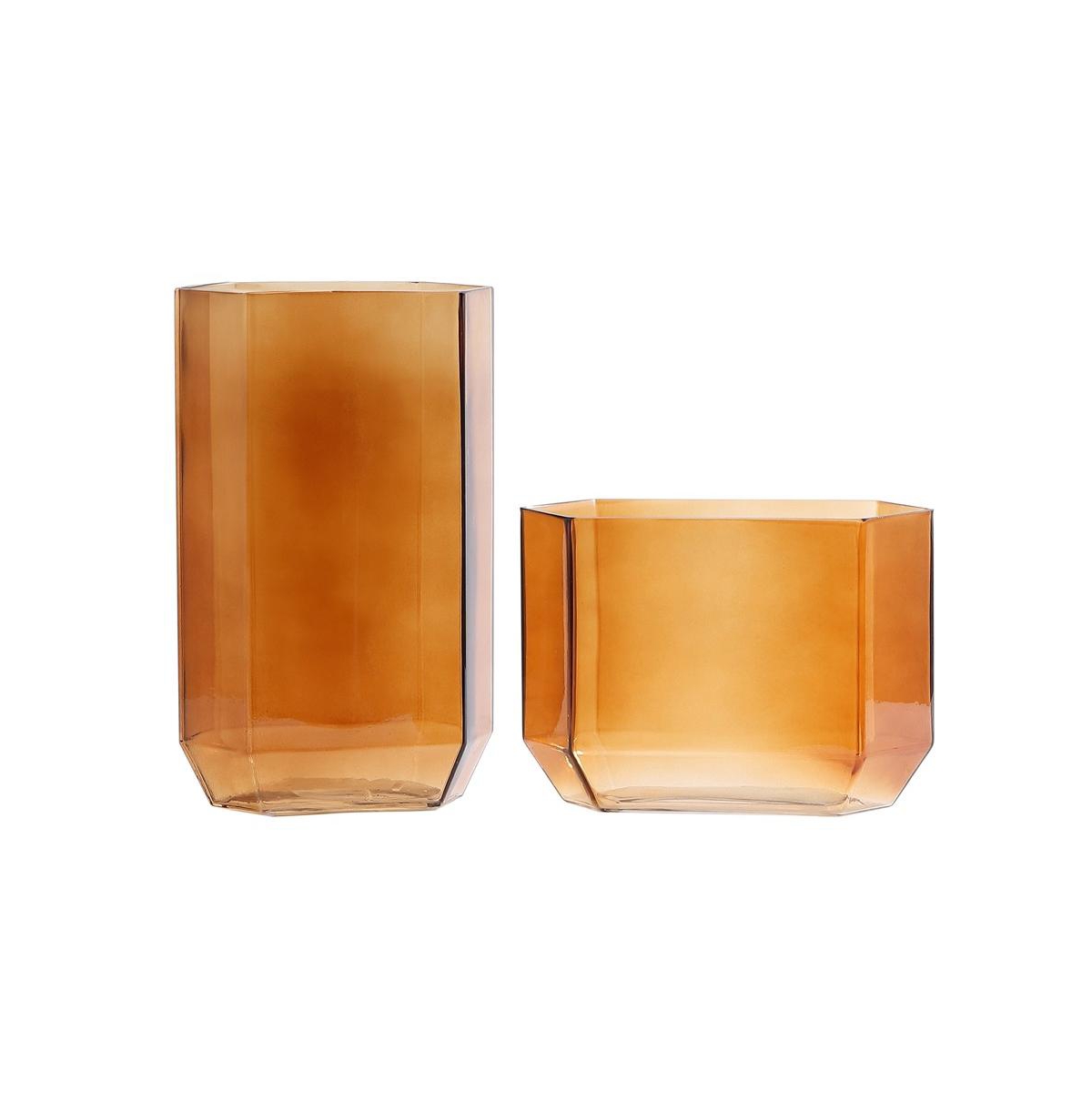 Click here for Noreno Glass Vase Set Of 2 - Light orange / - prices