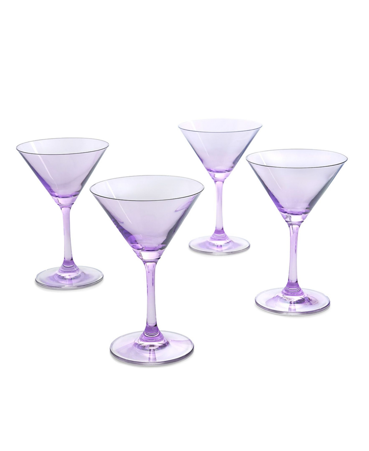 Click here for Godinger Veneto Martini Glasses  Set of 4 - Lavend... prices