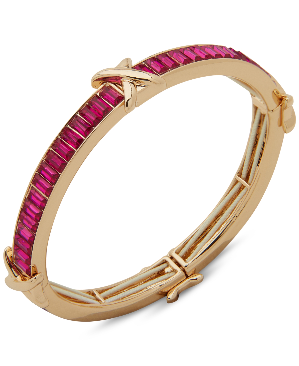 Click here for Anne Klein Gold-Tone Baguette Stone Stretch Bracel... prices