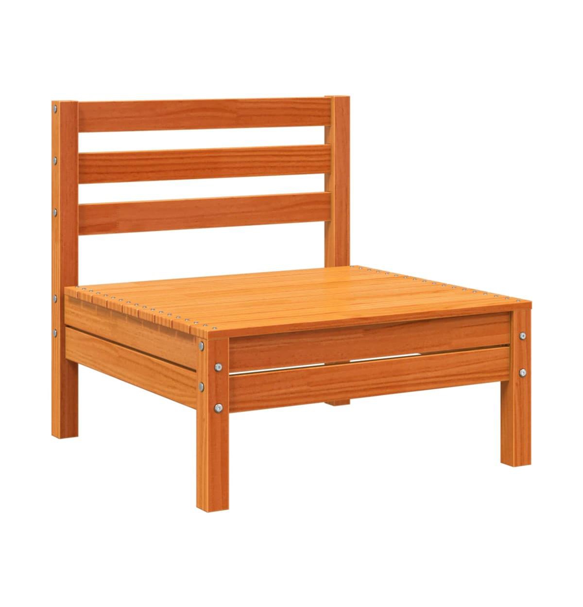 Click here for Patio Sofa Armless Wax Brown Solid Wood Pine - Wax... prices