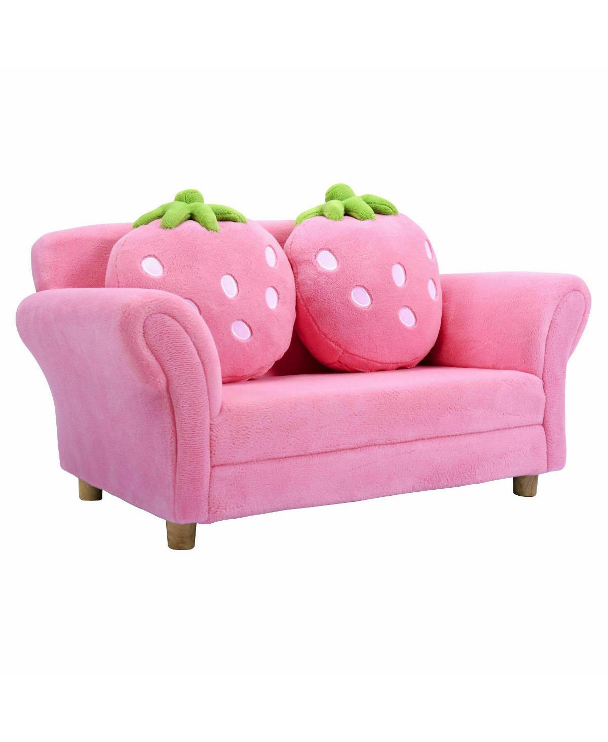 Click here for Kids Strawberry Armrest Chair Sofa - Pink prices