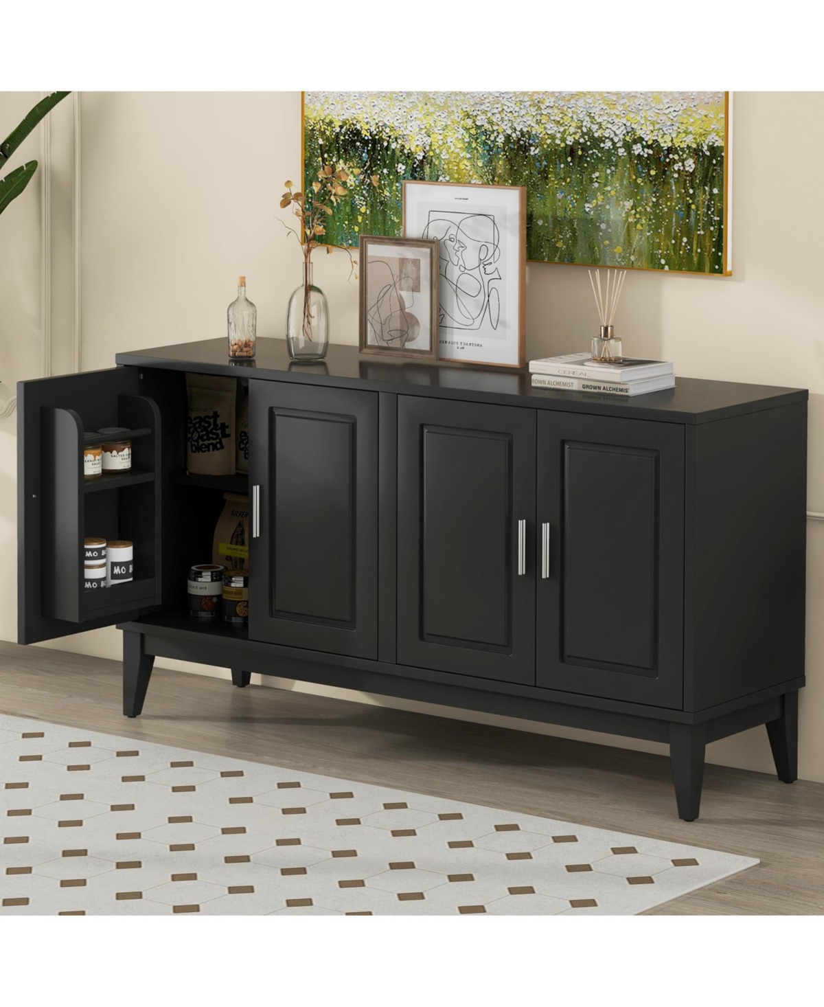 Click here for Streamdale 4-Door Sideboard Cabinet with Adjustabl... prices