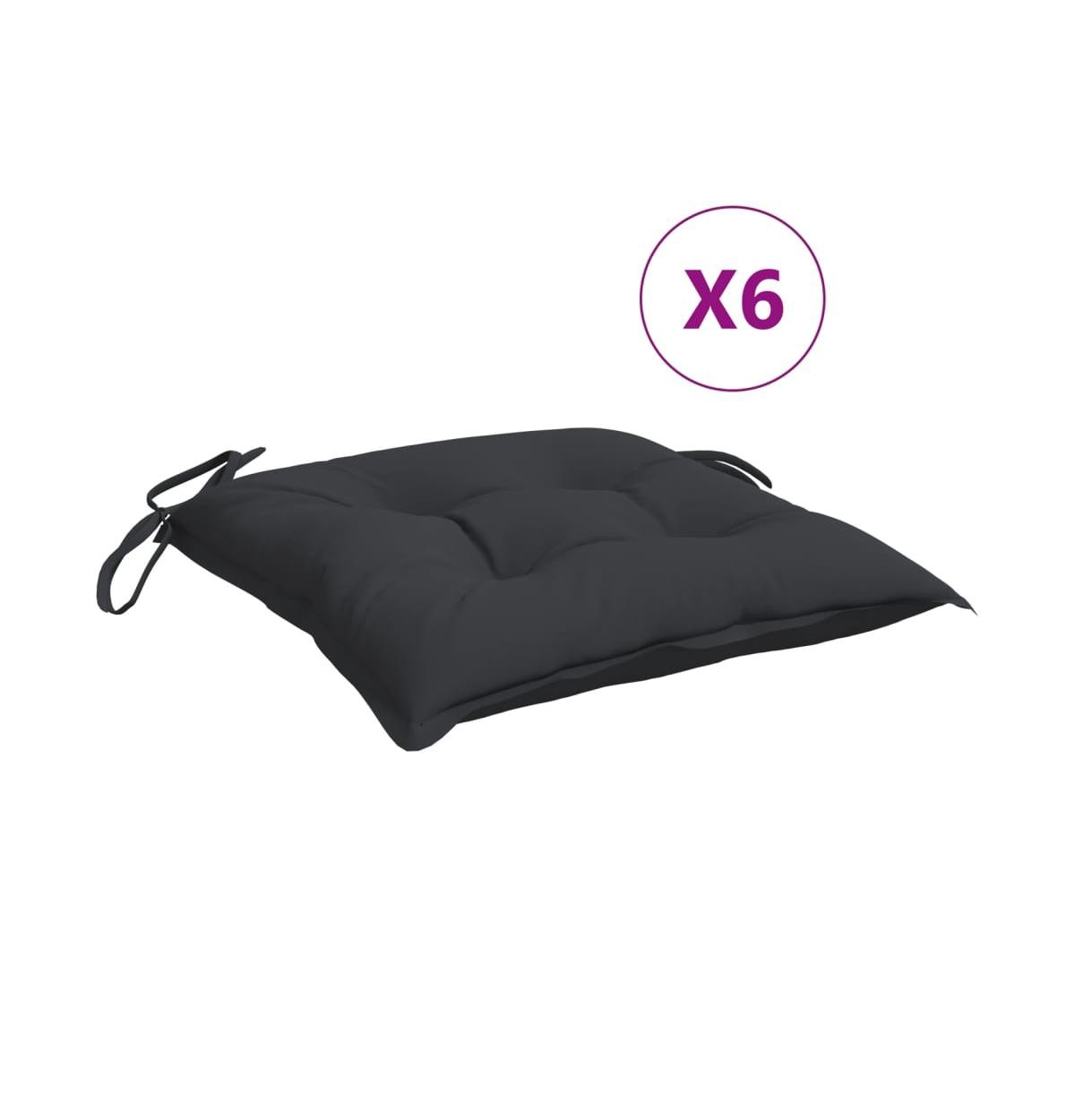 Click here for Chair Cushions 6 pcs Black 15.7x15.7x2.8 Oxford Fa... prices