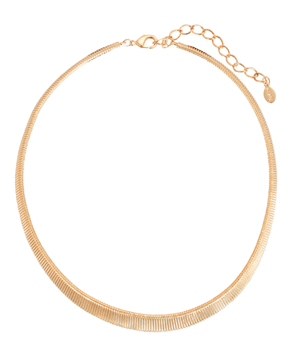 Click here for 2028 Gold-Tone Textured Omega Collar Necklace - Ye... prices