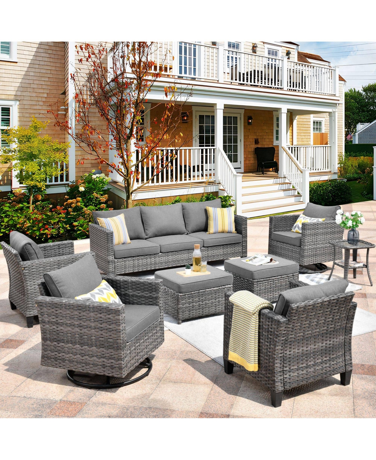 Click here for Xizzi 8 Piece Outdoor Patio Furniture Set High Bac... prices