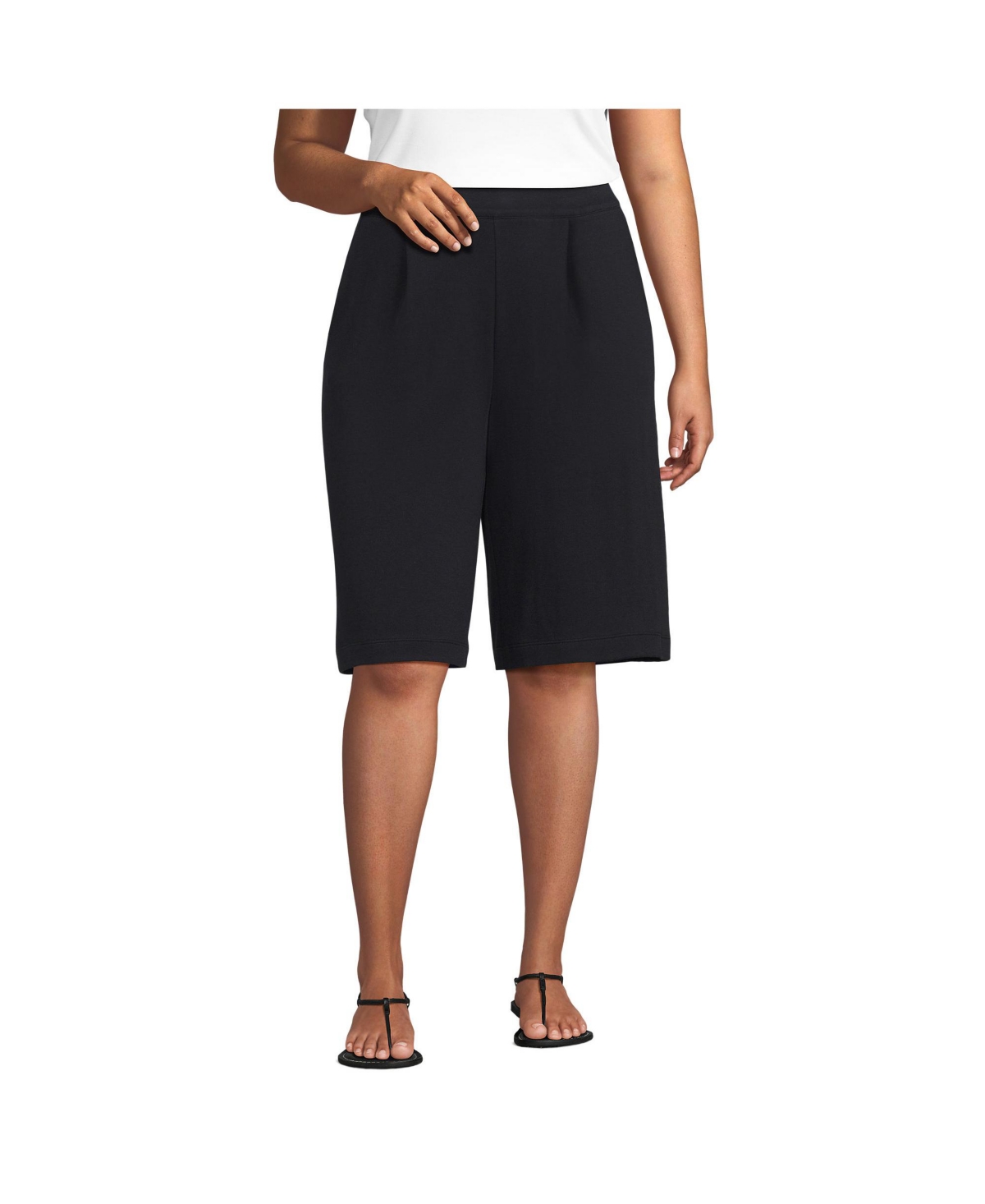 Click here for Lands End Plus Size Sport Knit High Rise Pleated 1... prices