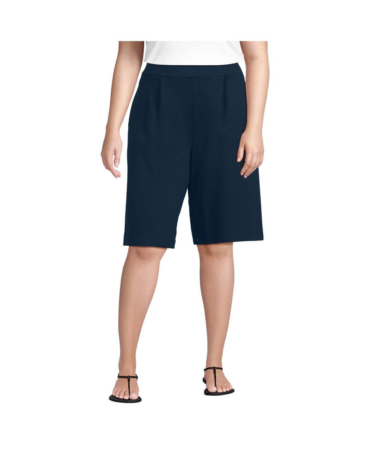 Click here for Lands End Plus Size Sport Knit High Rise Pleated 1... prices