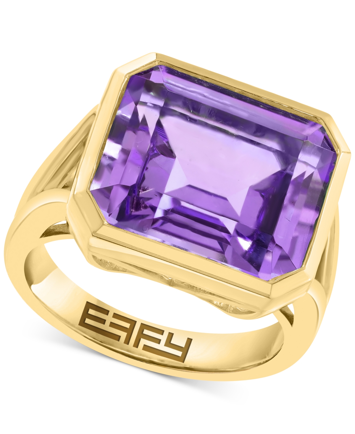 Click here for Effy Green Quartz Emerald-Cut Solitaire Ring (10-1... prices