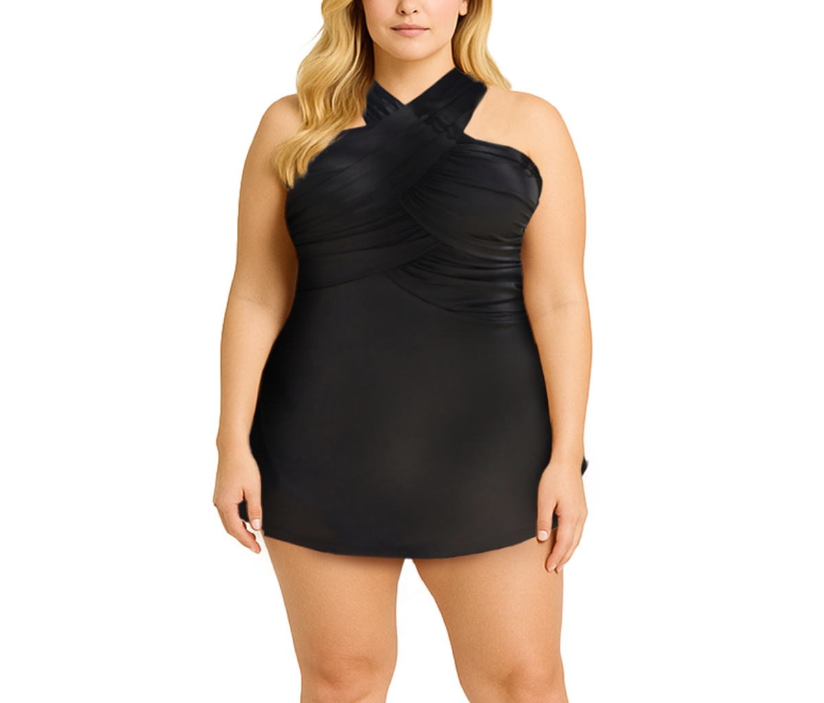 Click here for Swimsuits for All Womens High Neck Wrap Swimdress... prices