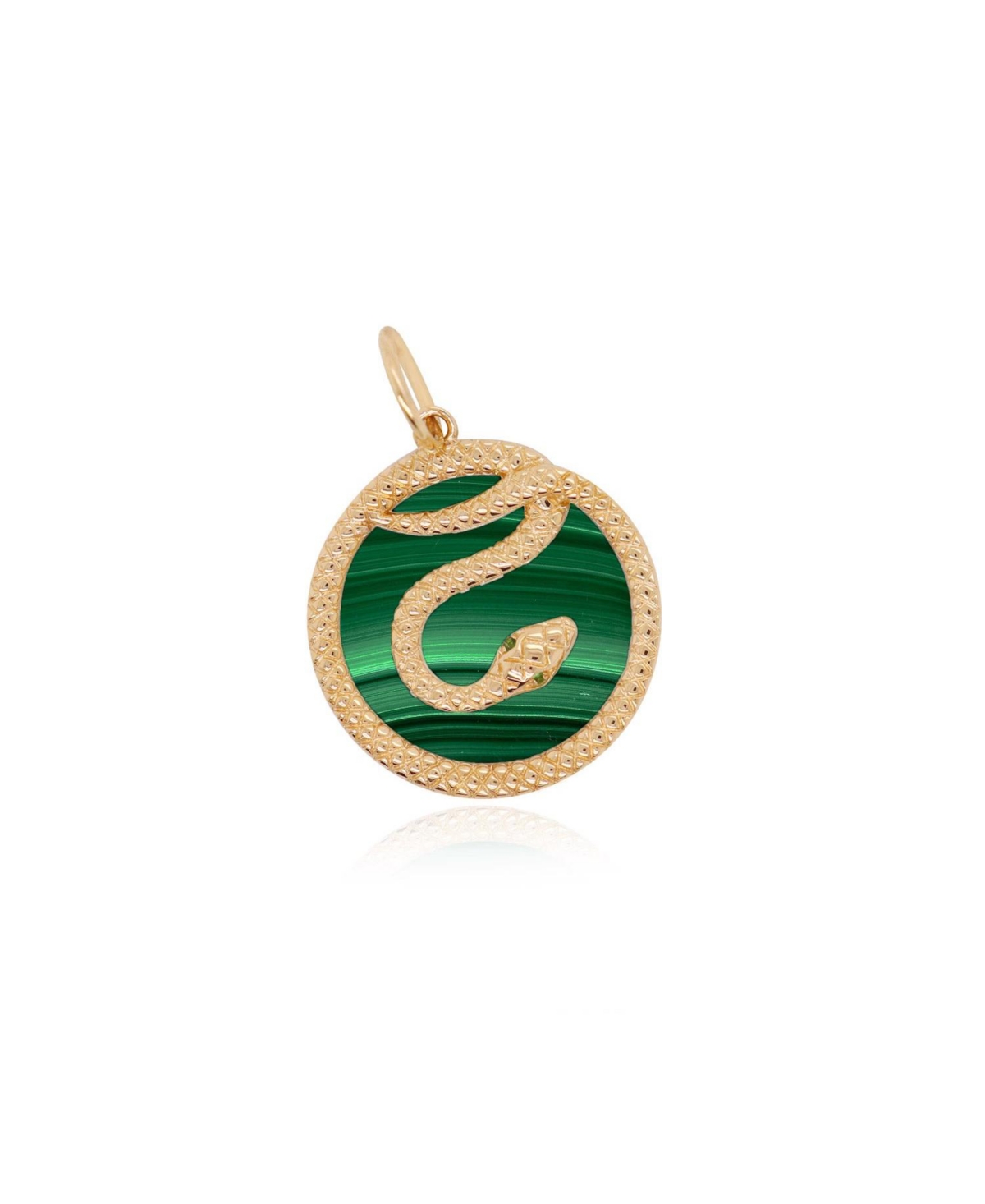 Click here for The Lovery Malachite Snake Charm 14K Gold - Malach... prices