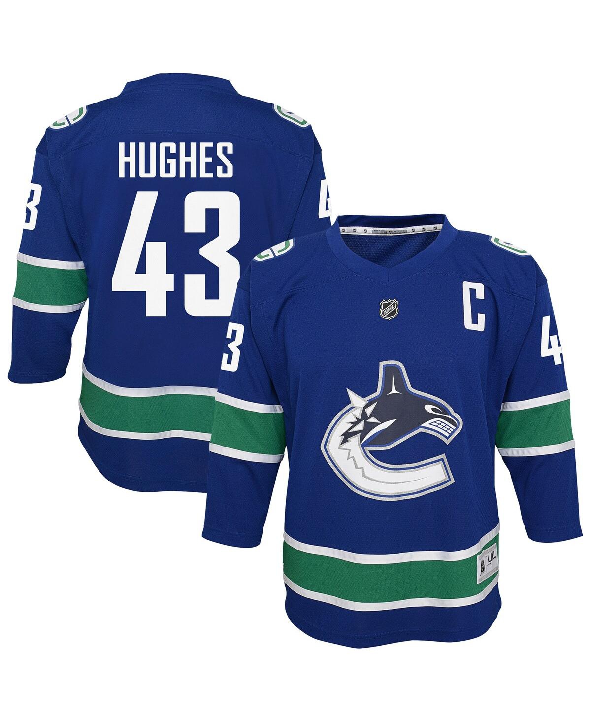 Click here for Outerstuff Big Boys and Girls Quinn Hughes Blue Va... prices
