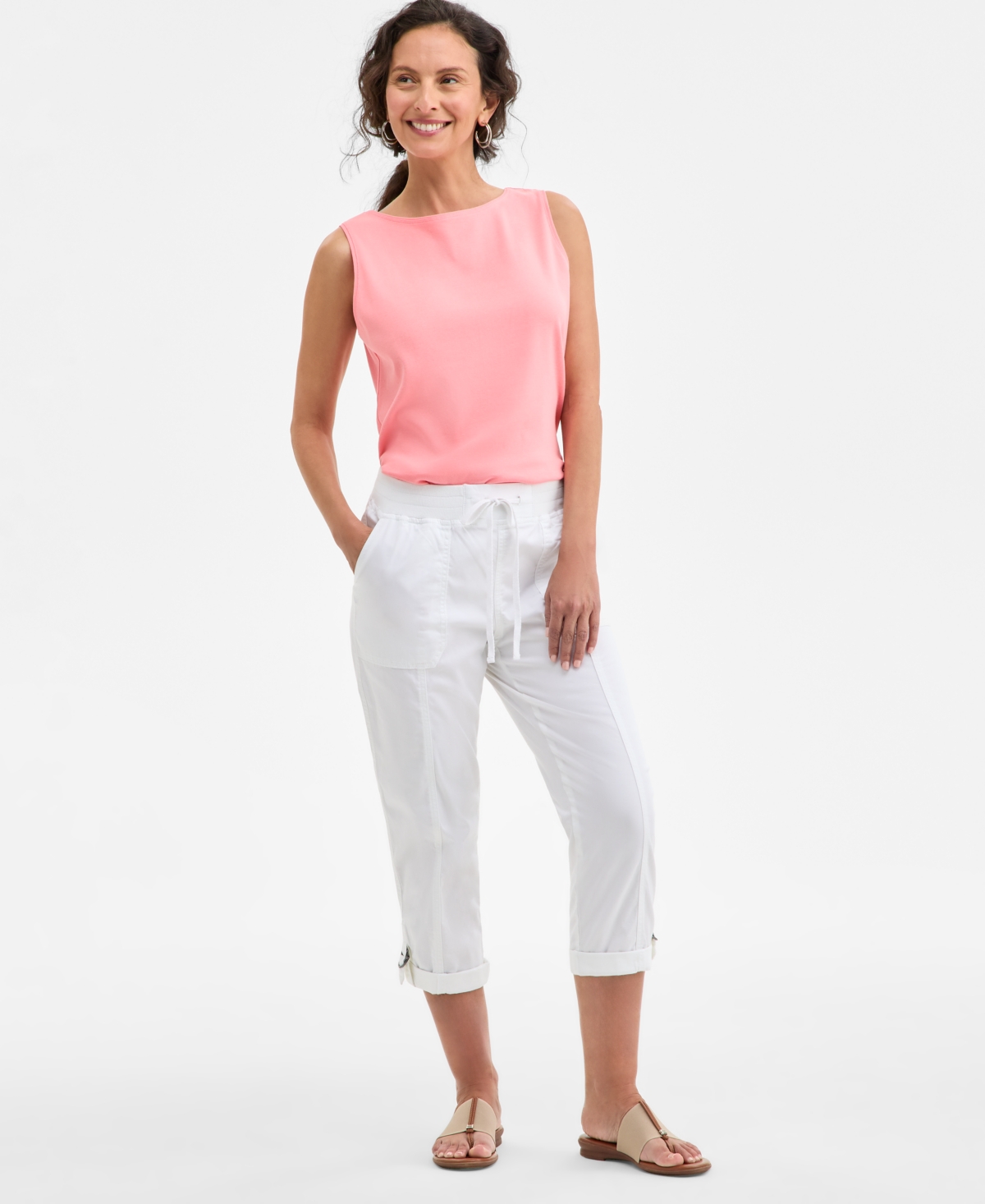 Click here for Style & Co Womens Mid-Rise Pull-On Capri Pants  Ex... prices