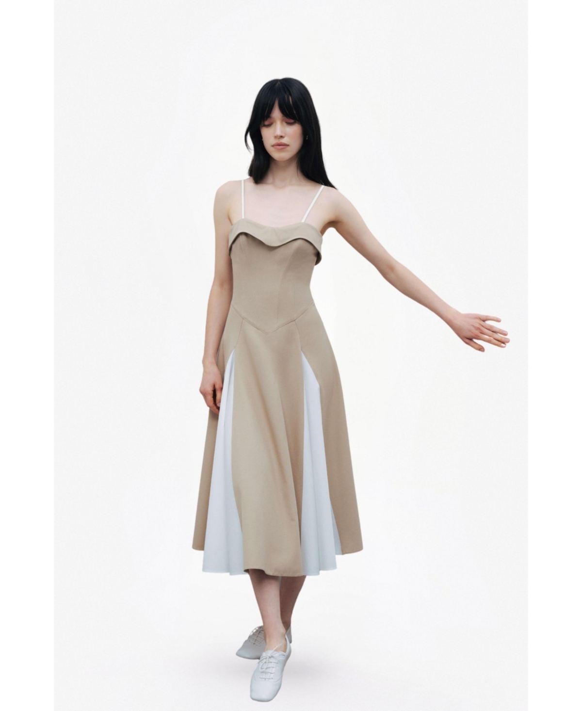 Click here for Nocturne Womens Corset Look Dress - Beige prices