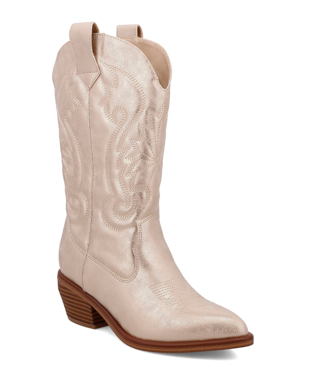 Click here for Mia Womens Kelsha Pointed Toe Western Boots - Gold prices