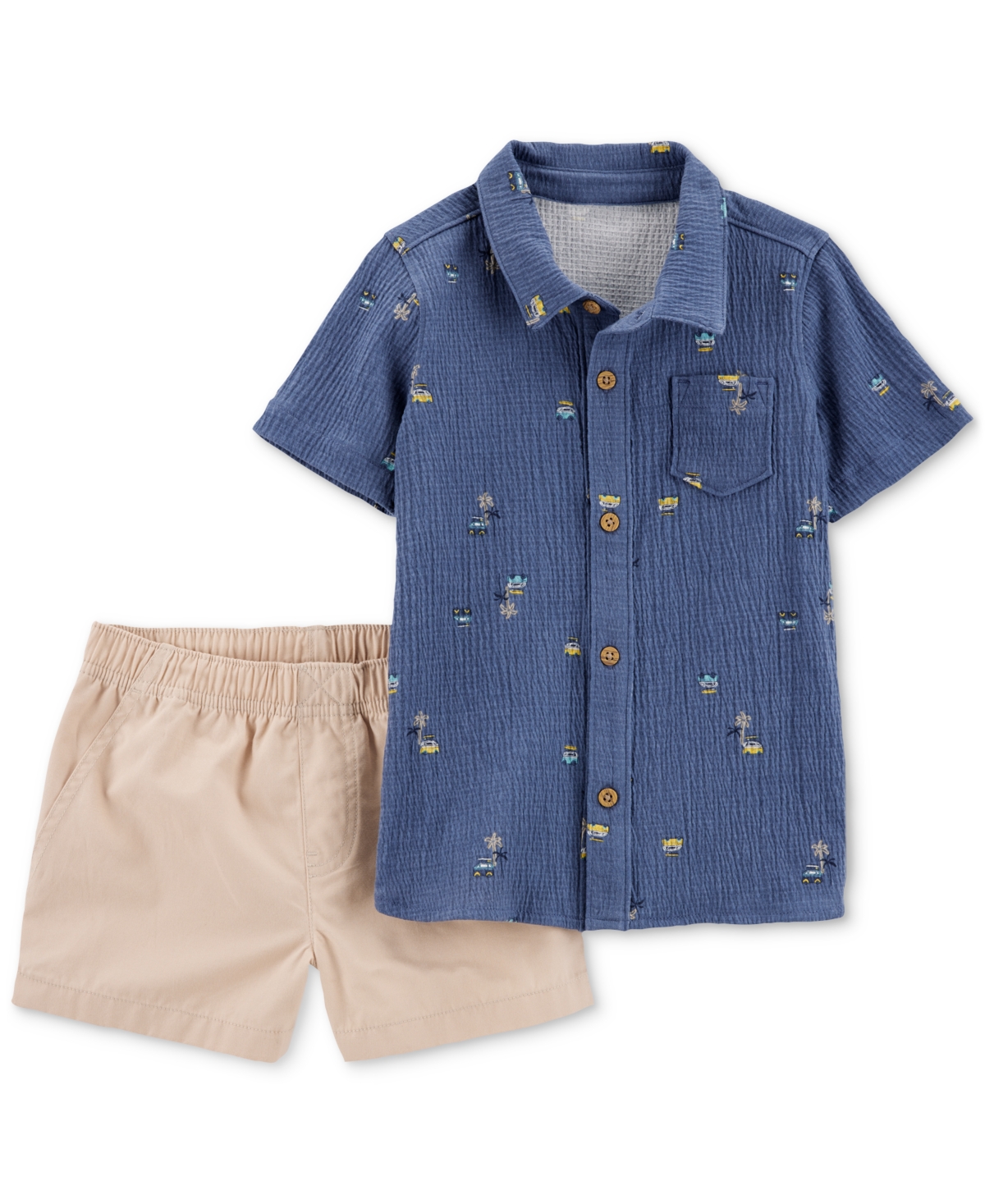 Click here for Carters Toddler Boys Button-Up Shirt & Khaki Short... prices