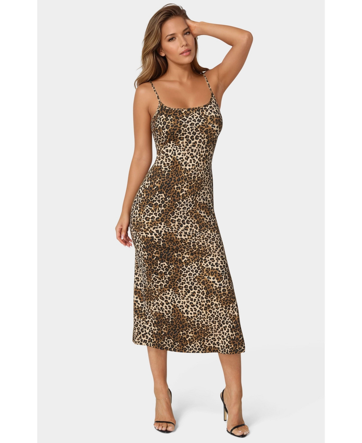 Click here for Bebe Womens Printed Dty Tube Maxi Dress - Cheetah prices