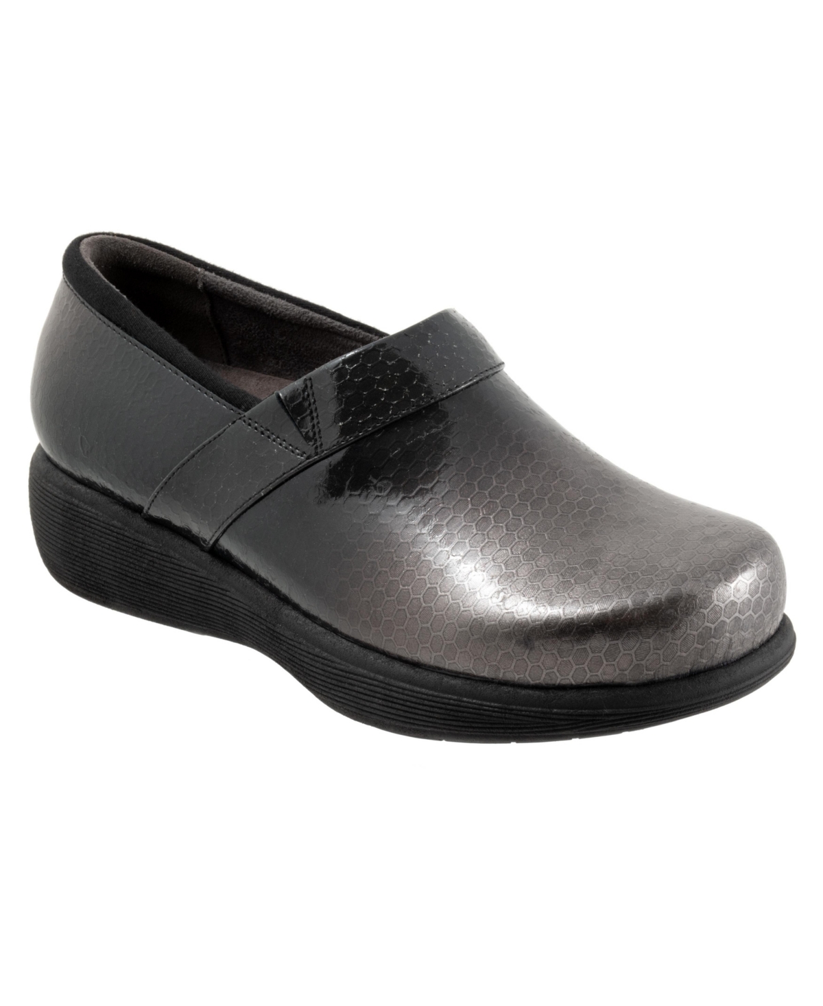 Click here for Softwalk Meredith Sport Clog - Black embossed pate... prices
