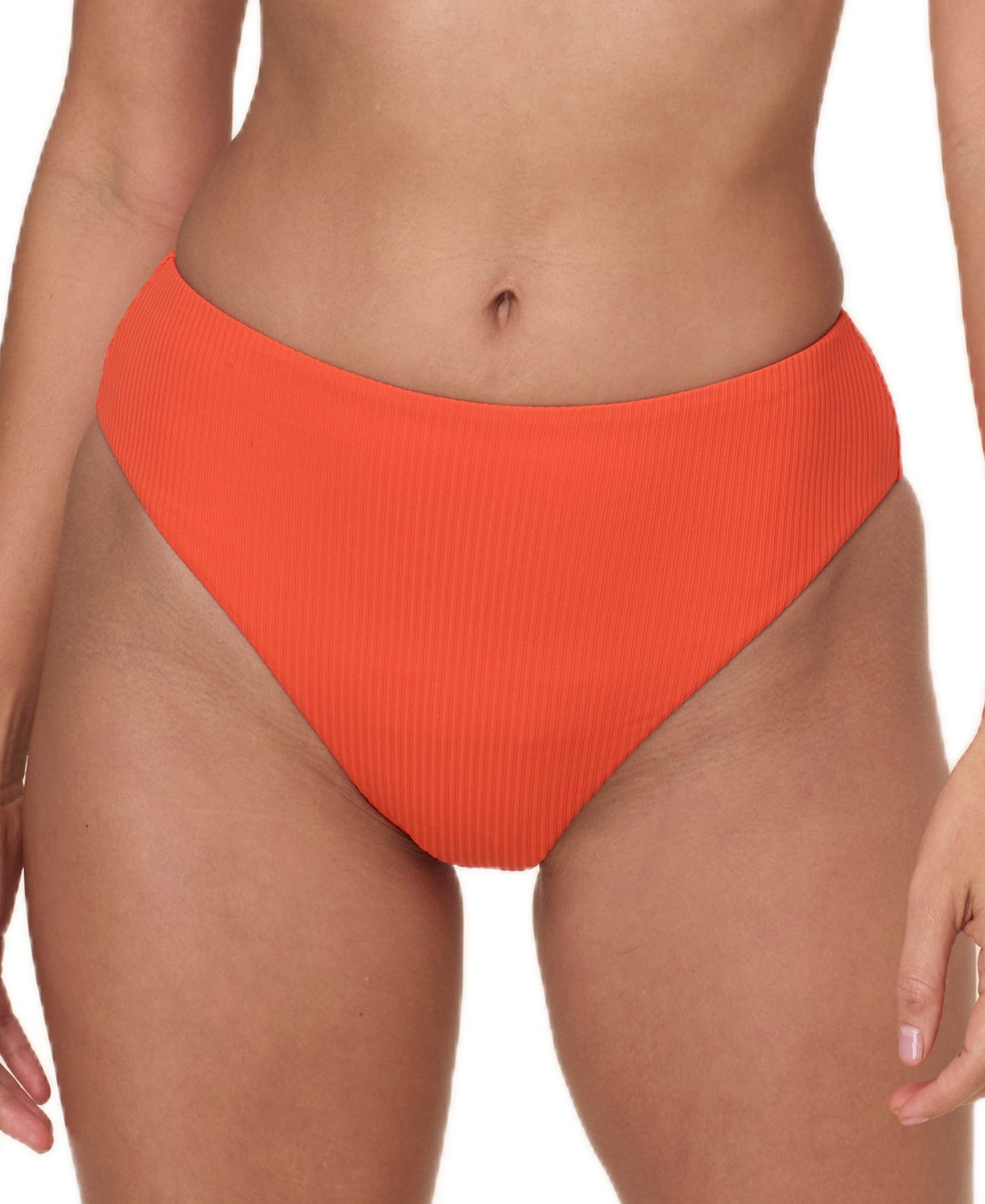 Click here for Andie Womens The 90s High-Waisted Ribbed Bikini Bo... prices