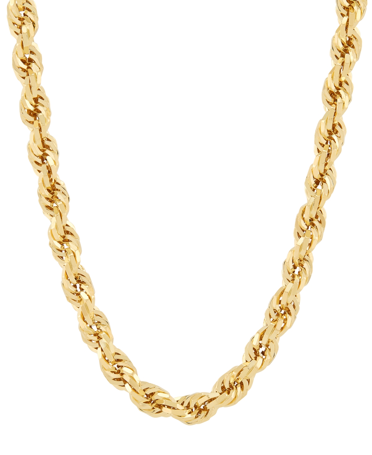 Click here for Lightweight Rope Chain Necklace (5.5mm) in 10k Yel... prices