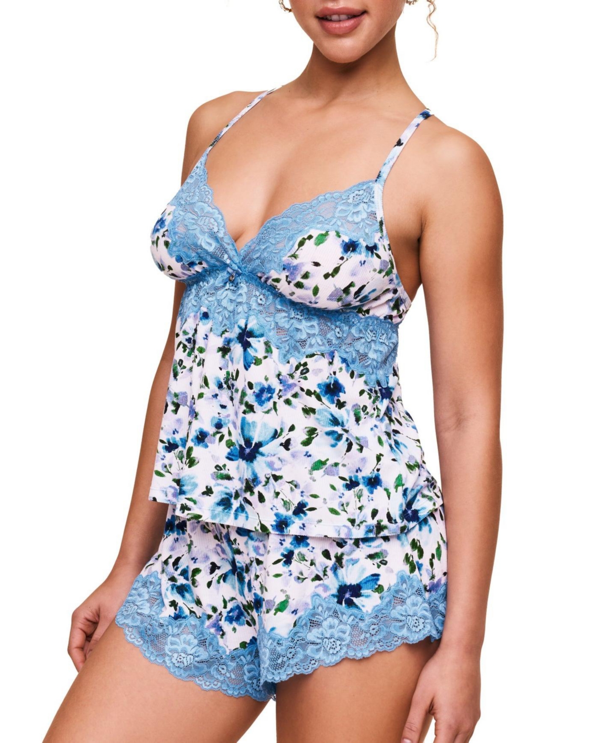 Click here for Adore Me Womens Lora Pajama Cami & Shorts Set - Fl... prices