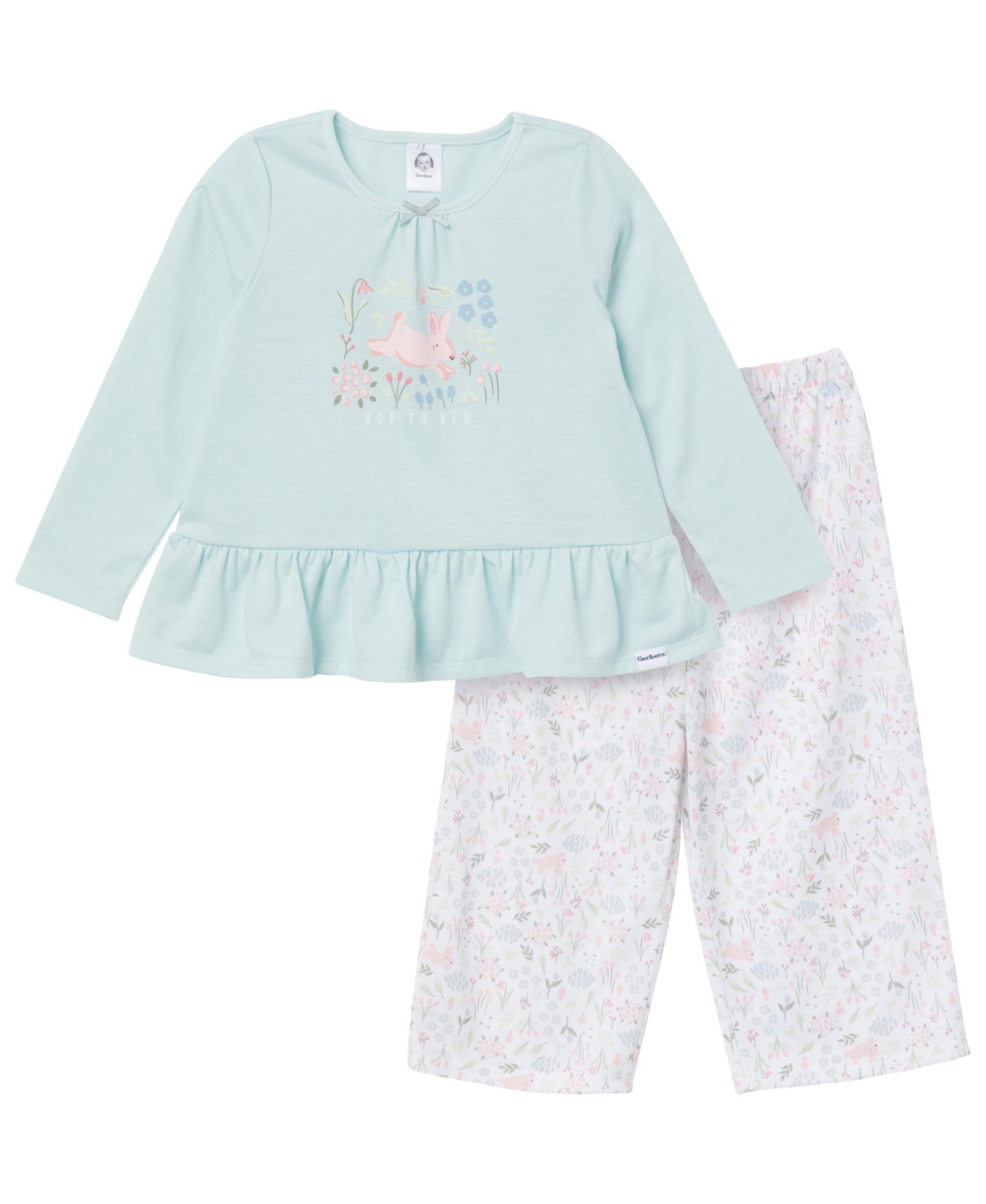 Click here for Gerber Toddler Girls 2-Piece Peplum Pajama Set - B... prices