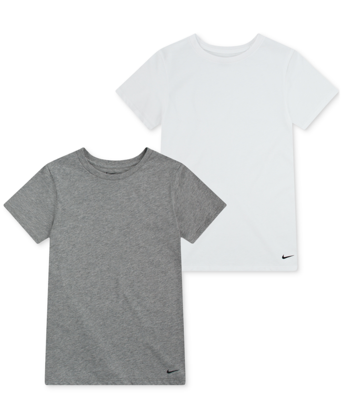 Click here for Nike Boys 2Pk Crew Undershirt - Gray/White prices