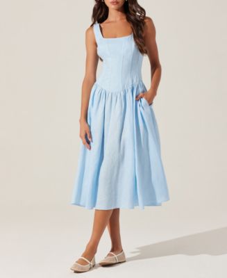 ASTR the Label Women's Thierry Linen Corset Dress - Macy's
