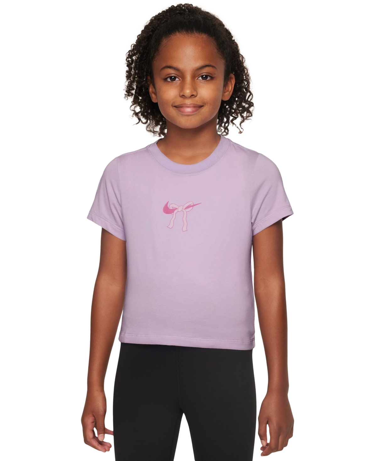 Click here for Nike Big Girls Sportswear Cropped Graphic T-Shirt... prices