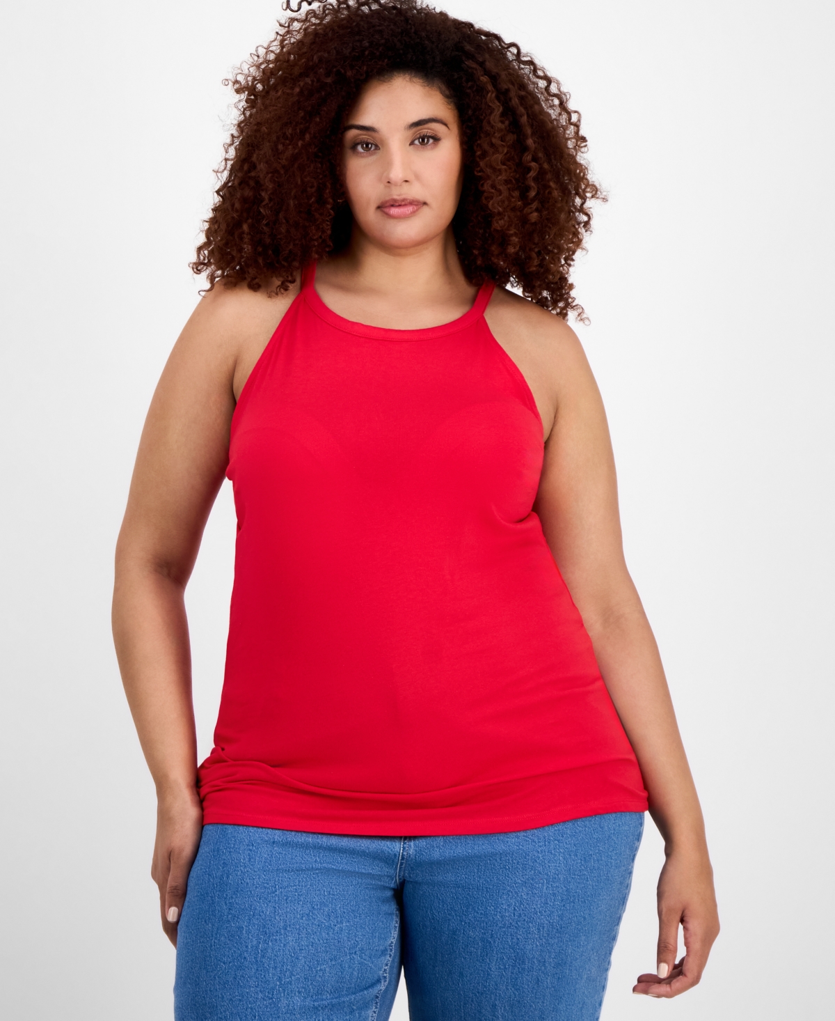 Click here for Aveto Trendy Plus Size Halter Tank Top - Chinese R... prices