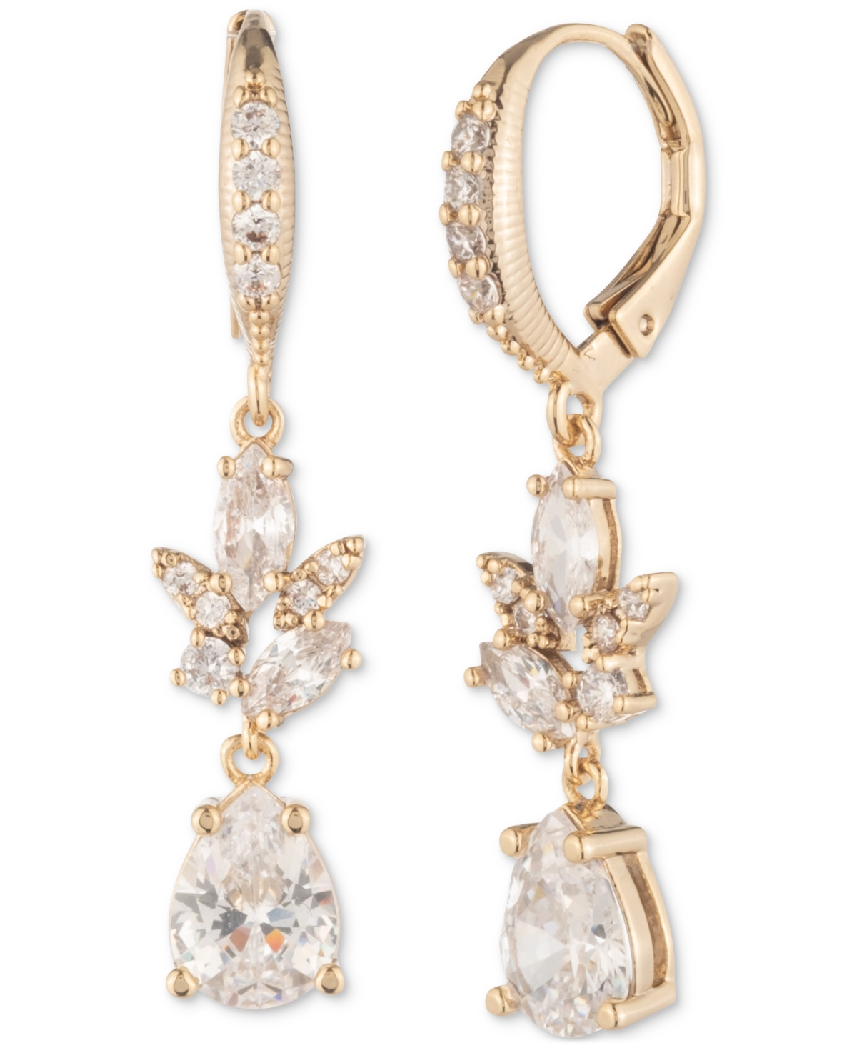 Click here for Givenchy Gold-Tone Cubic Zirconia Double Drop Earr... prices