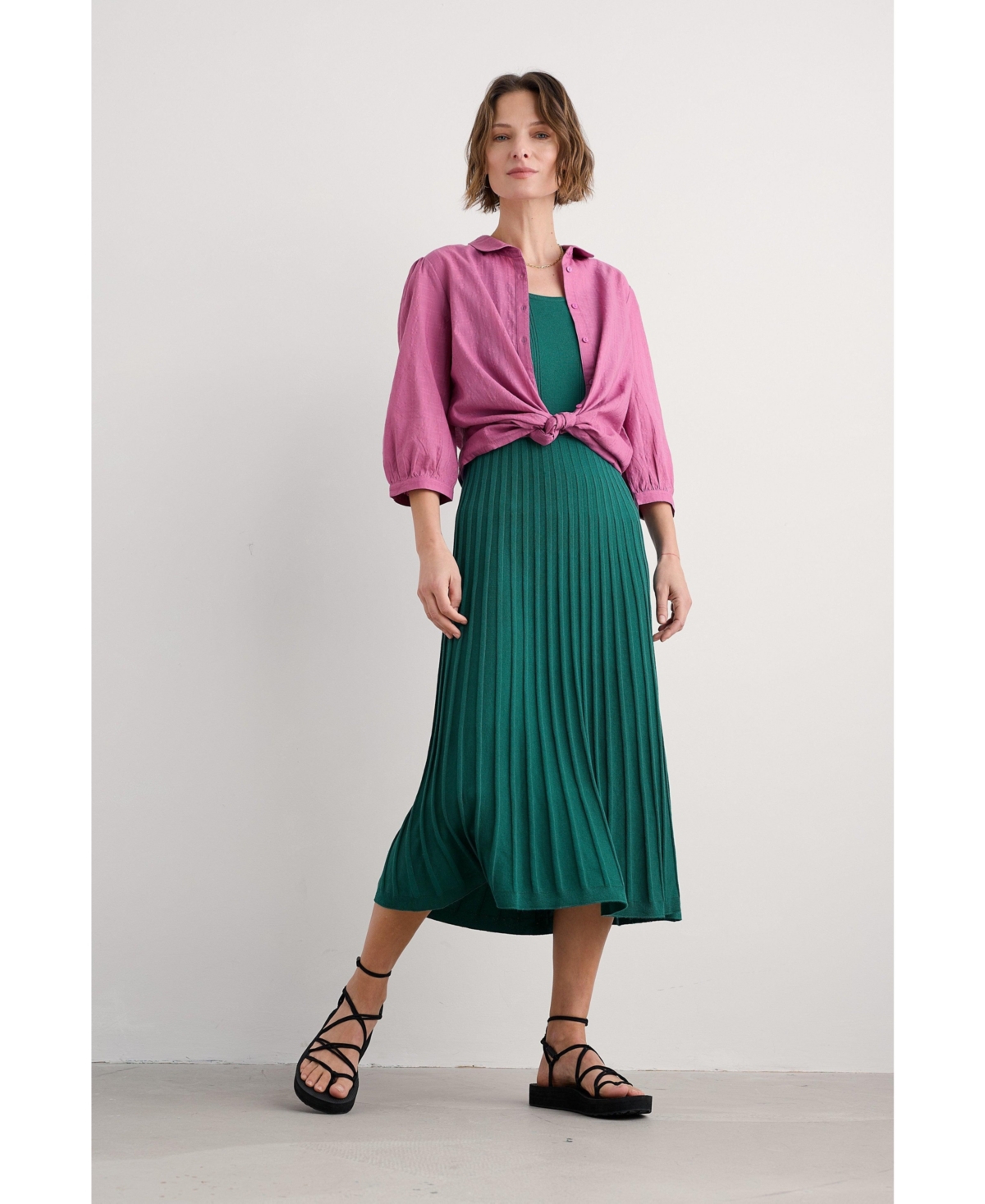 Click here for Seasalt Cornwall Womens Sunlight Midi Dress - Pine... prices