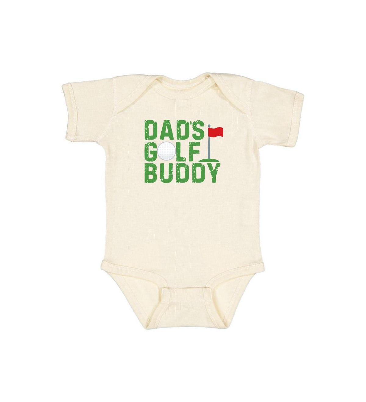 Sweet Wink Baby Boys Dads Golf Buddy Short Sleeve Bodysuit - Natural