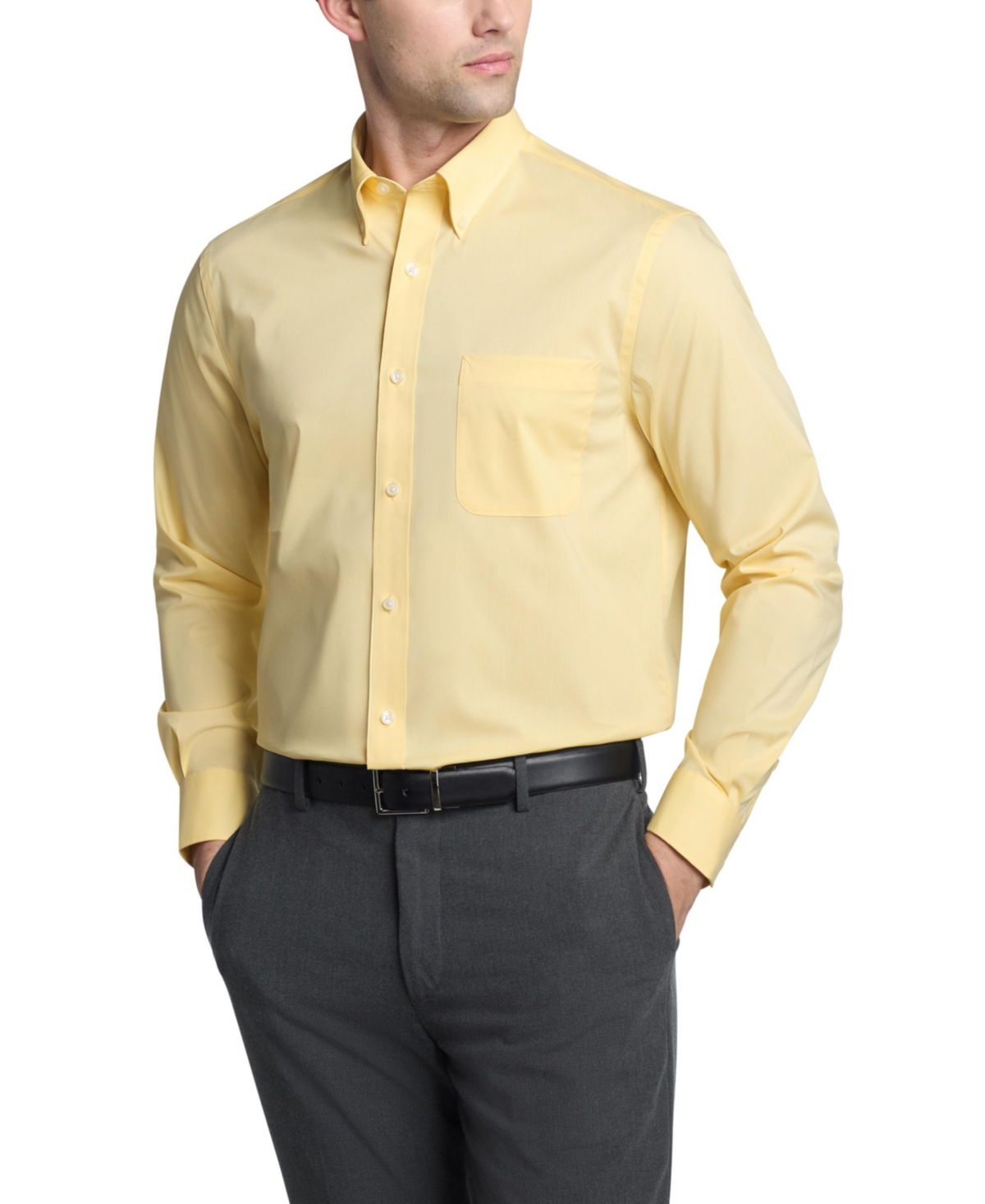 Click here for Tommy Hilfiger Mens Regular Fit Dress Shirt - Yell... prices
