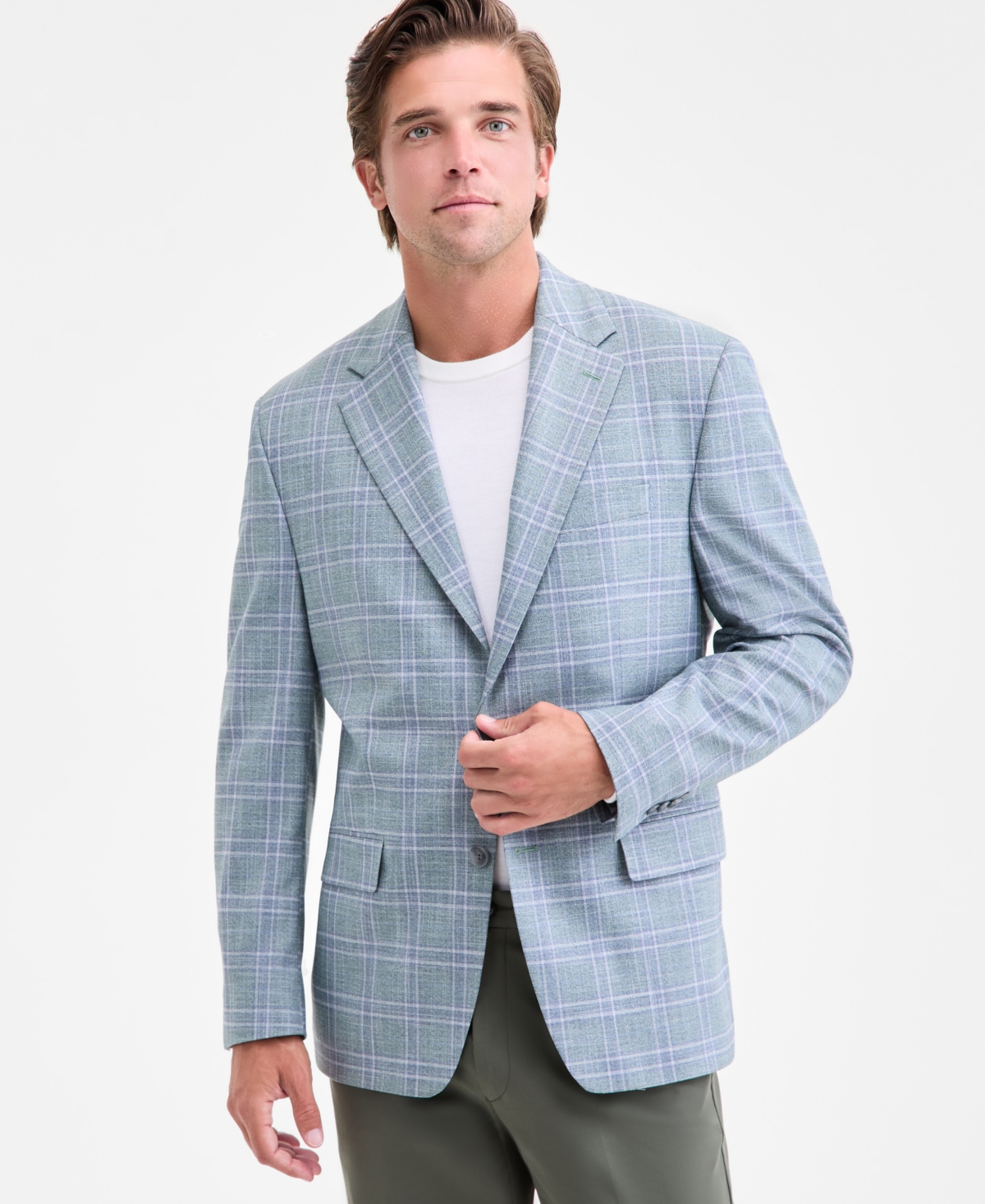 Click here for Michael Kors Mens Classic-Fit Sport Coat - Seafoam... prices