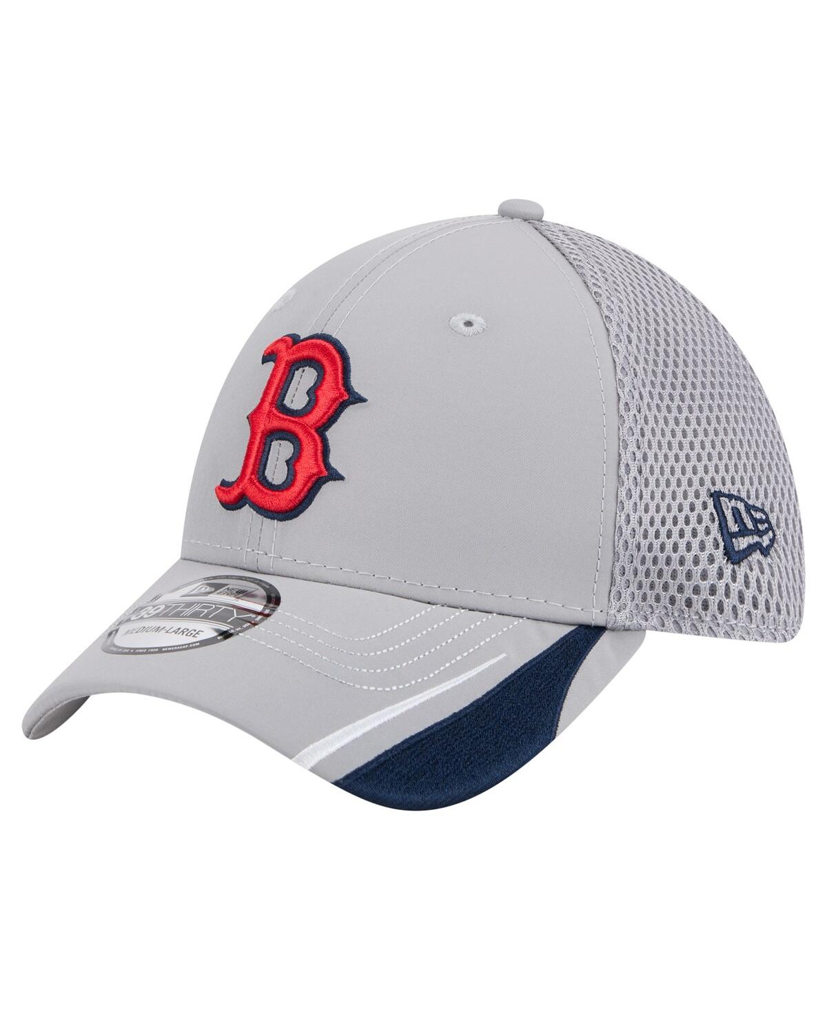 Click here for New Era Mens Gray Boston Red Sox Linear 39THIRTY F... prices