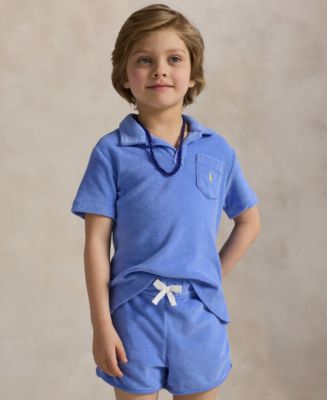 Polo Ralph Lauren Toddler and Little Boys Terry Polo Shirt and Short ...