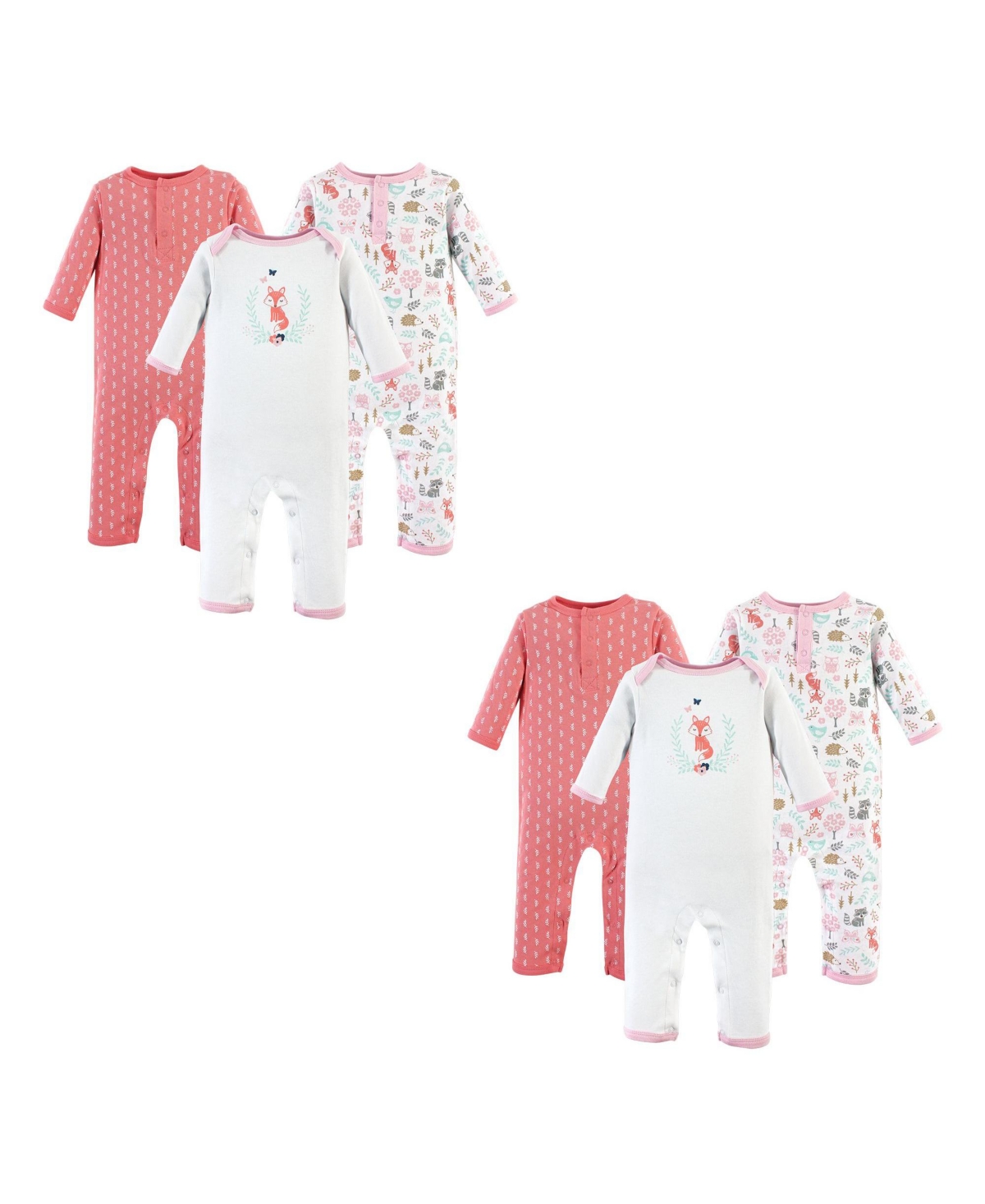 Click here for Hudson Baby Baby Girls Hudson Triple Pack All-in-O... prices
