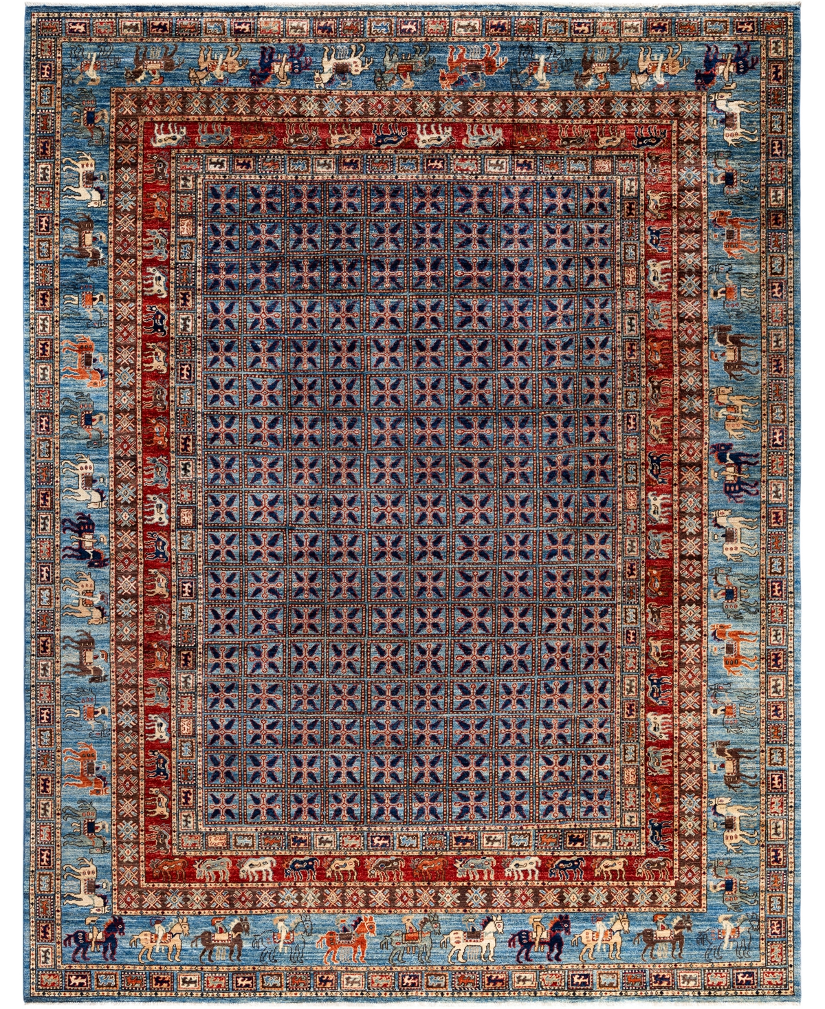 Adorn Hand Woven Rugs Serapi M1945 91x118 Area Rug - Light Blue