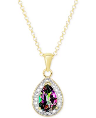 Victoria Townsend Mystic Topaz (1 ct. t.w.) and Diamond Accent Pendant ...