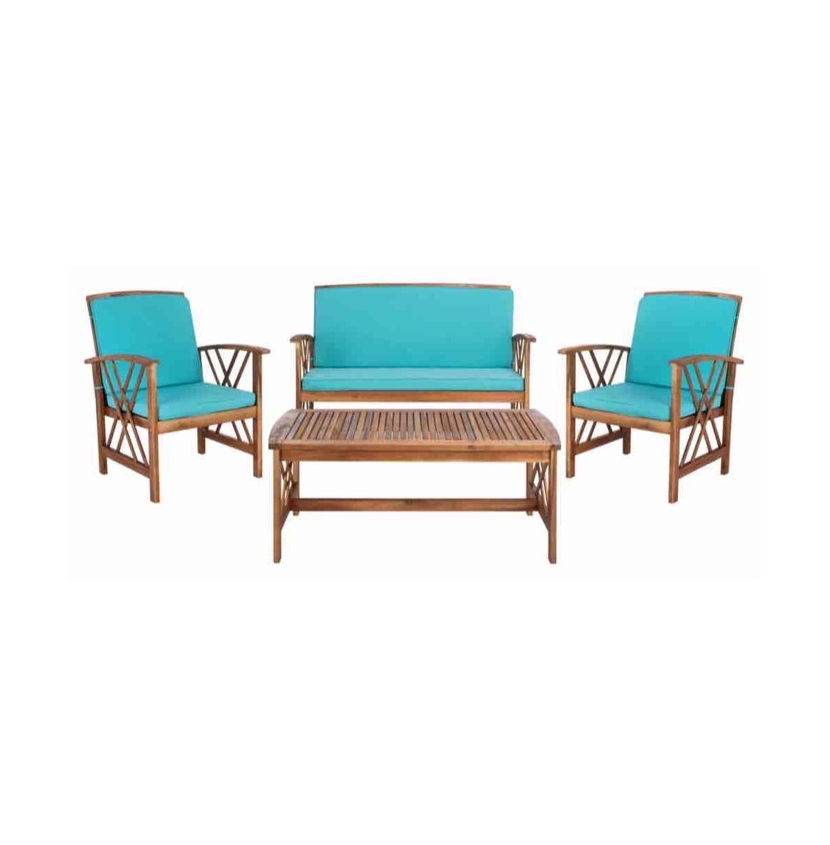 Click here for Fontana 4 Pc Outdoor Set - Aqua prices